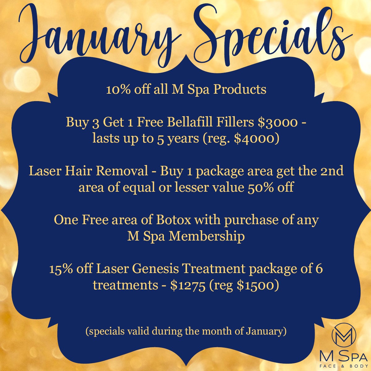Specials | M Spa | Houston & Webster, TX